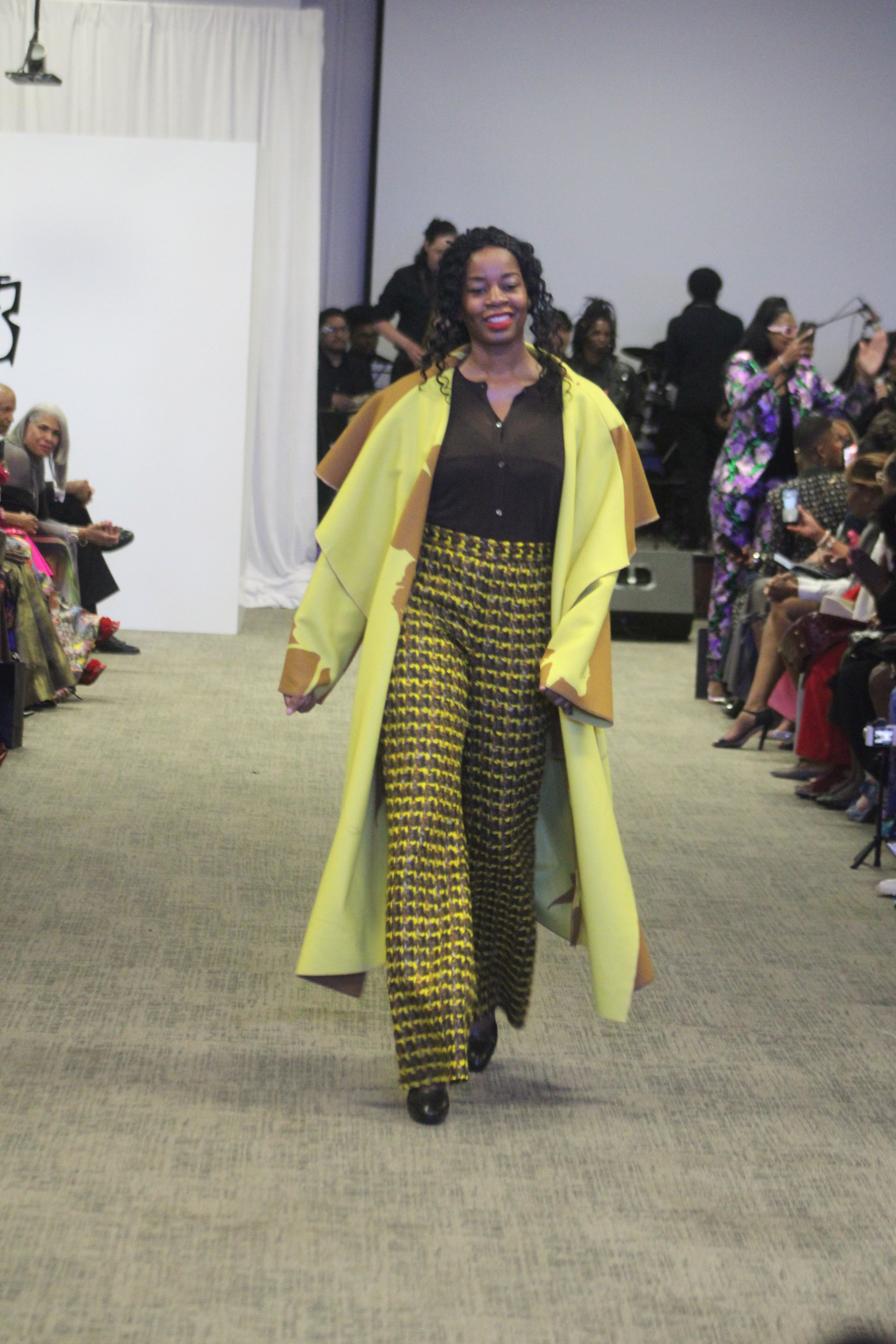 Brown and Yellow Full Length Coat | Bates Designs